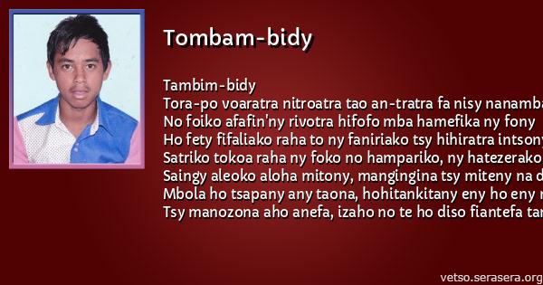 Tombam-bidy - Aloky Ny Sento - Tononkalo Malagasy