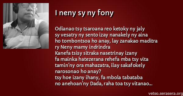 I NENY SY NY FONY - AORN - Tononkalo Malagasy