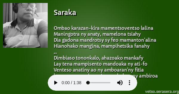 SARAKA - AORN - Tononkalo Malagasy