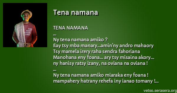 TENA NAMANA - LAVENONA - Tononkalo Malagasy