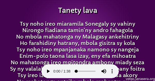 TANETY LAVA - Doda Rakotonarivo - Tononkalo Malagasy