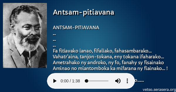Antsam-pitiavana - Dox - Tononkalo Malagasy