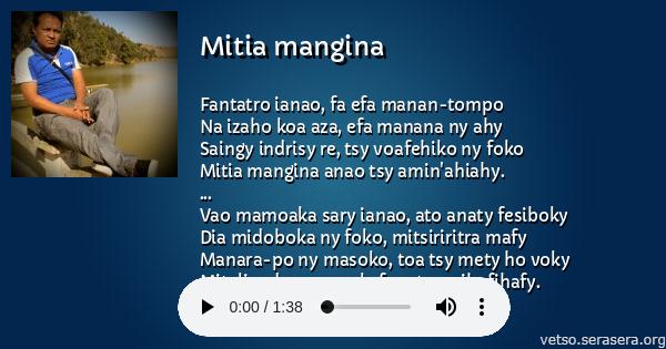 mitia mangina - fanasina7 - Tononkalo Malagasy