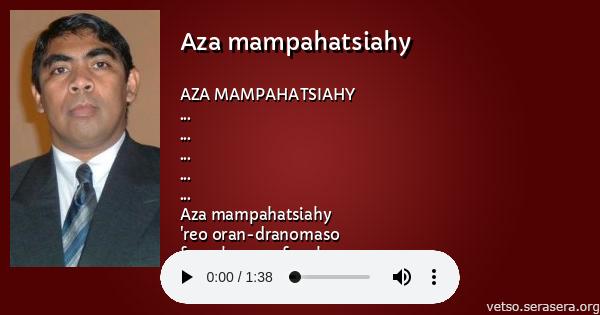 AZA MAMPAHATSIAHY - Fredy Jaofera - Tononkalo Malagasy