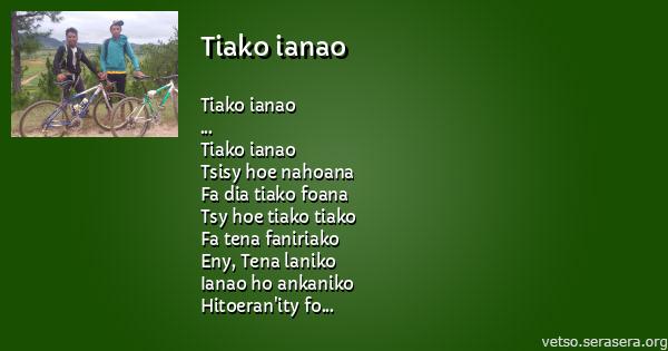 Tiako ianao - Nalison Randrianaivo - Tononkalo Malagasy