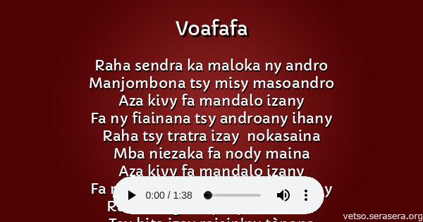 voafafa - Voafafa - Tononkalo Malagasy